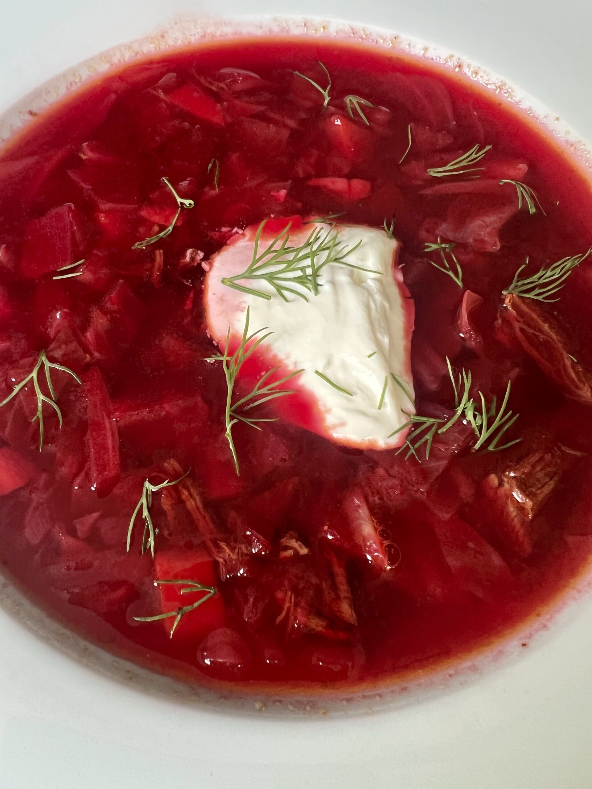 Classic Borscht (beet soup) - Healing Slice