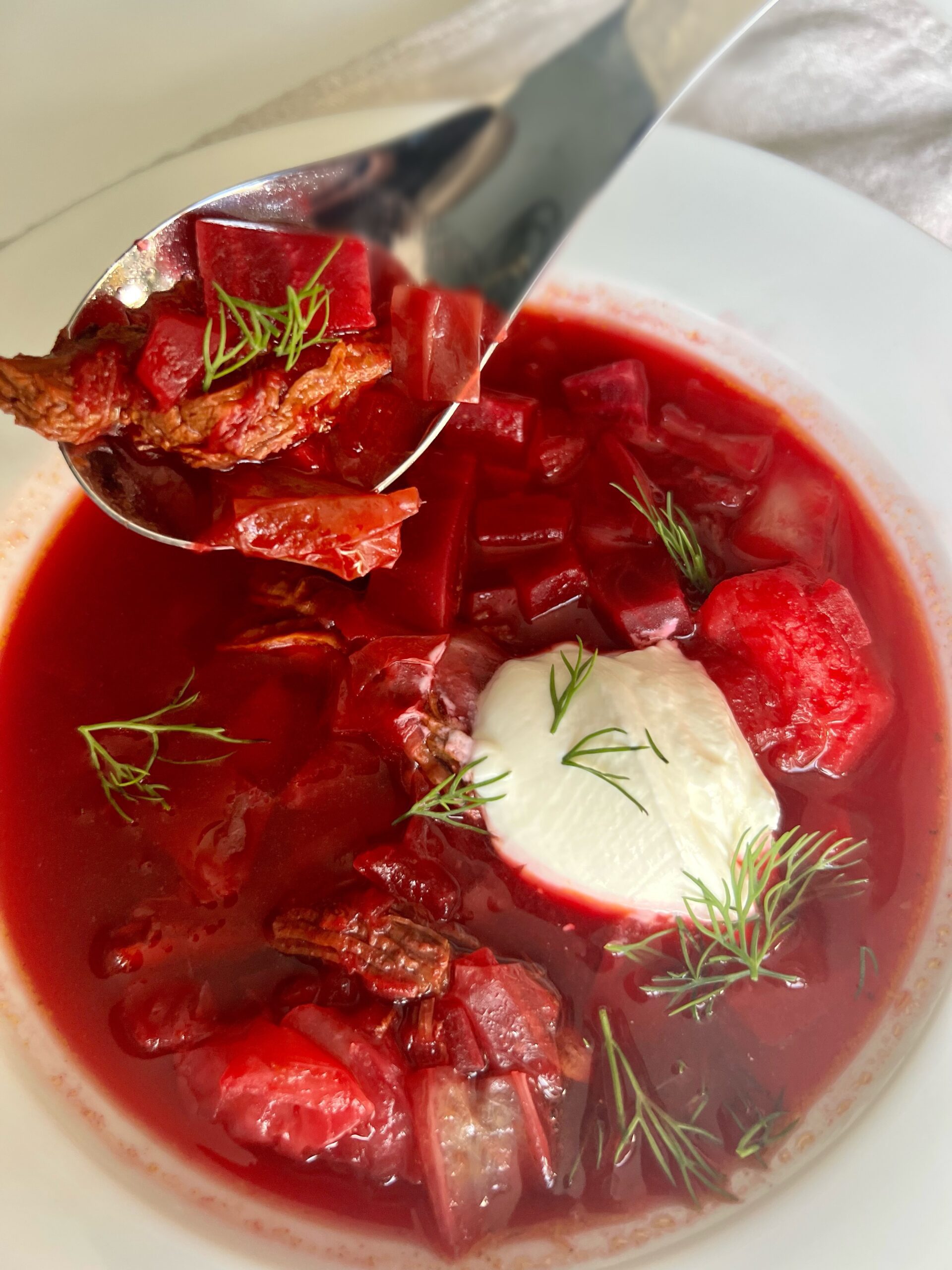 Classic Borscht (beet soup) - Healing Slice