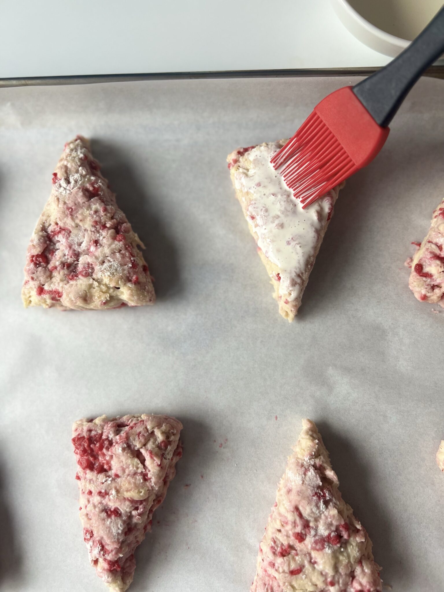 Sourdough Raspberry Scones (& a lemon glaze!) - Healing Slice