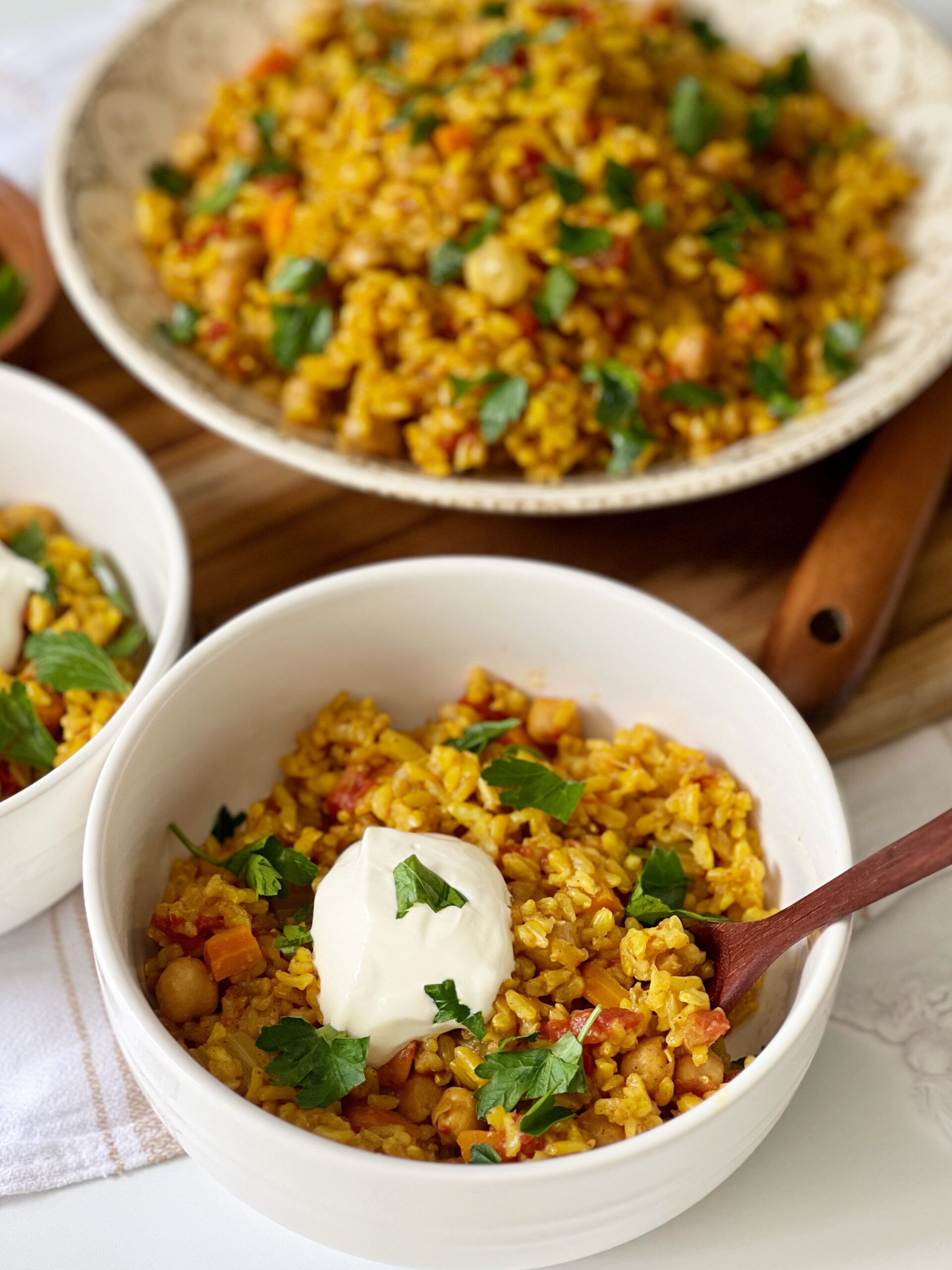 Instant Pot Turmeric Chickpea Rice Bowls - Healing Slice