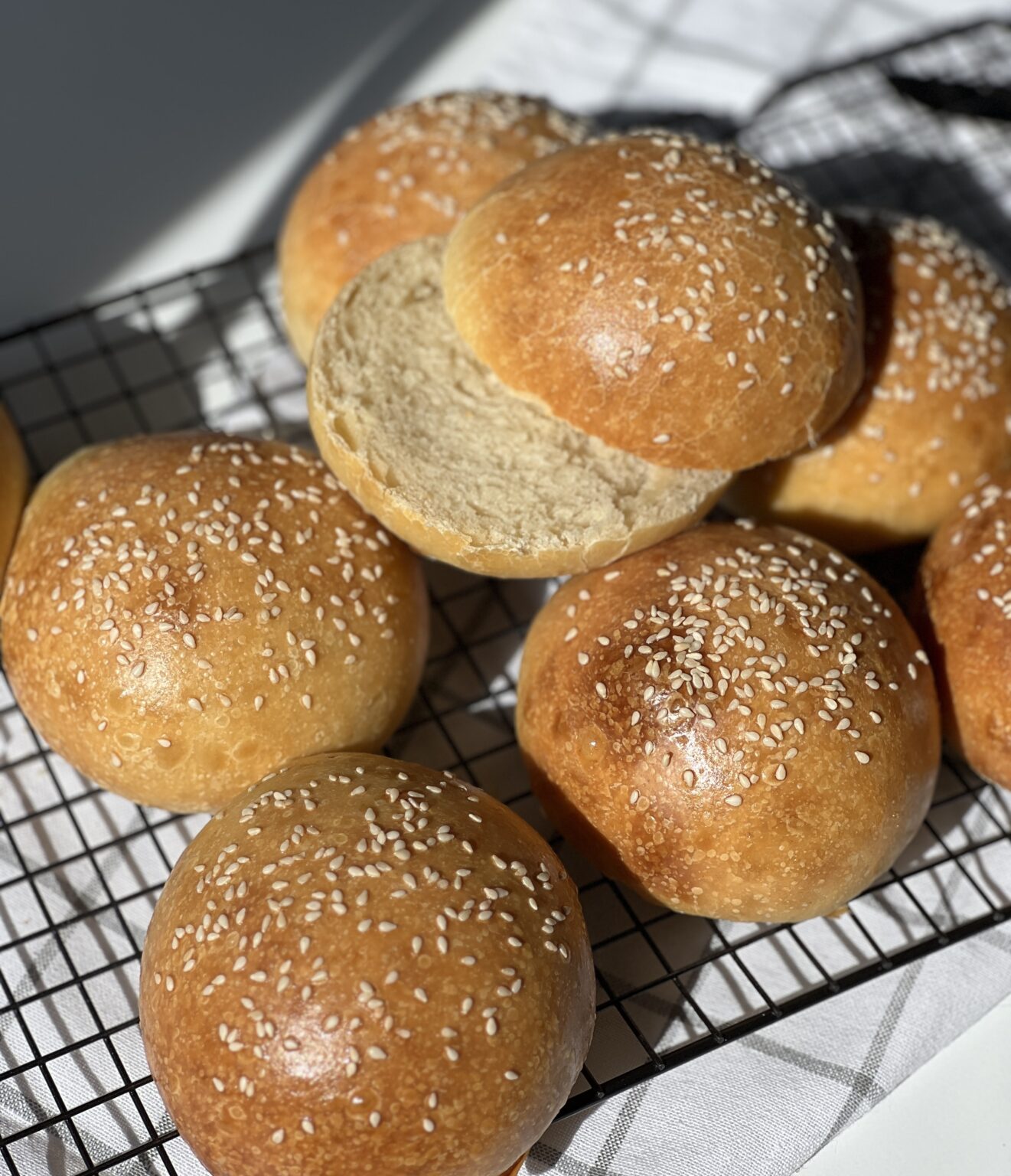 Sourdough Hamburger Buns - Healing Slice