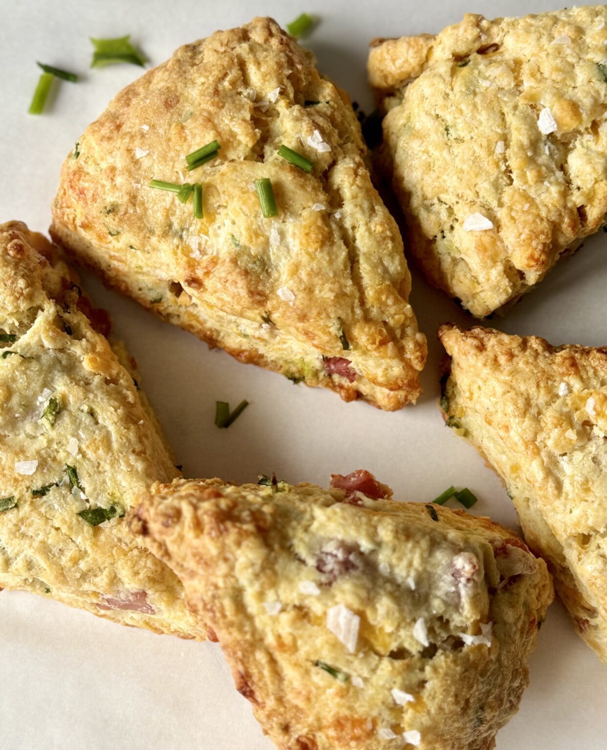 Ham Cheese & Chive Sourdough Scones - Healing Slice