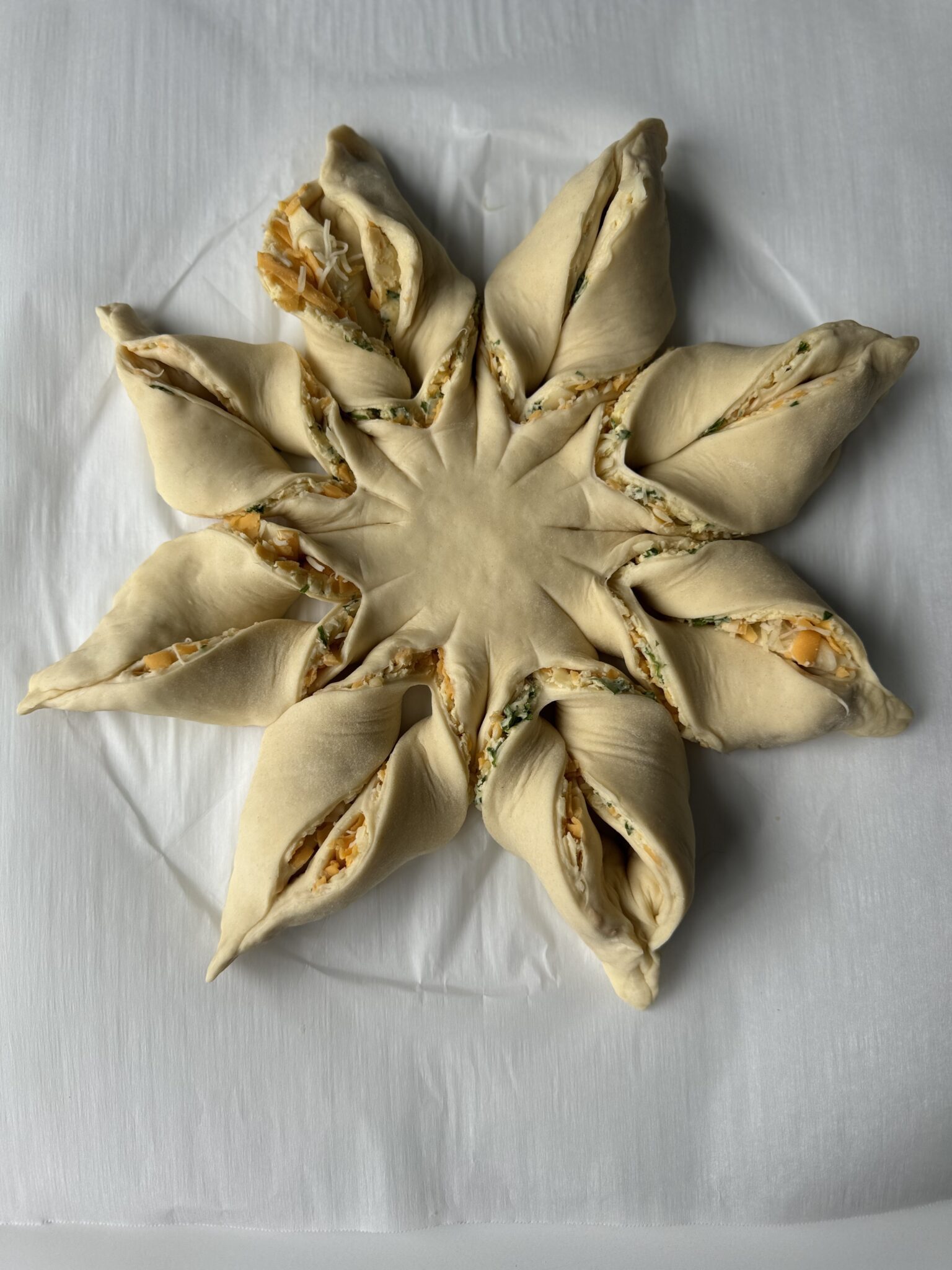 Sourdough Savory Star Bread (with herbs & cheese) - Healing Slice