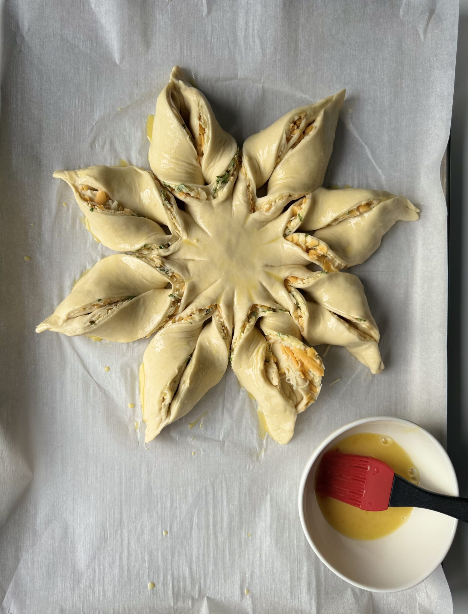 Sourdough Savory Star Bread (with herbs & cheese) - Healing Slice