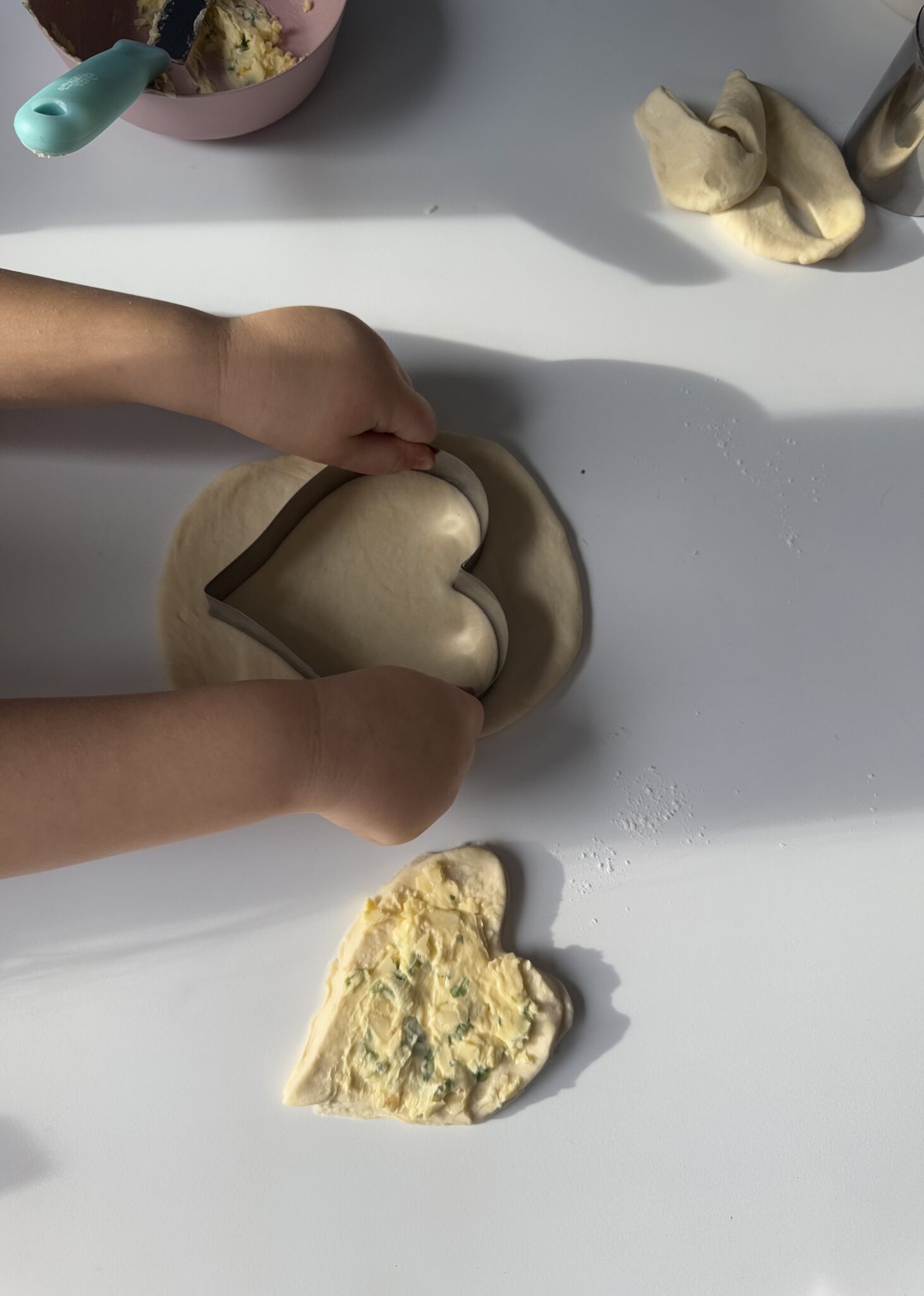 Sourdough Twisted Heart Bread (with cheese & herbs) - Healing Slice