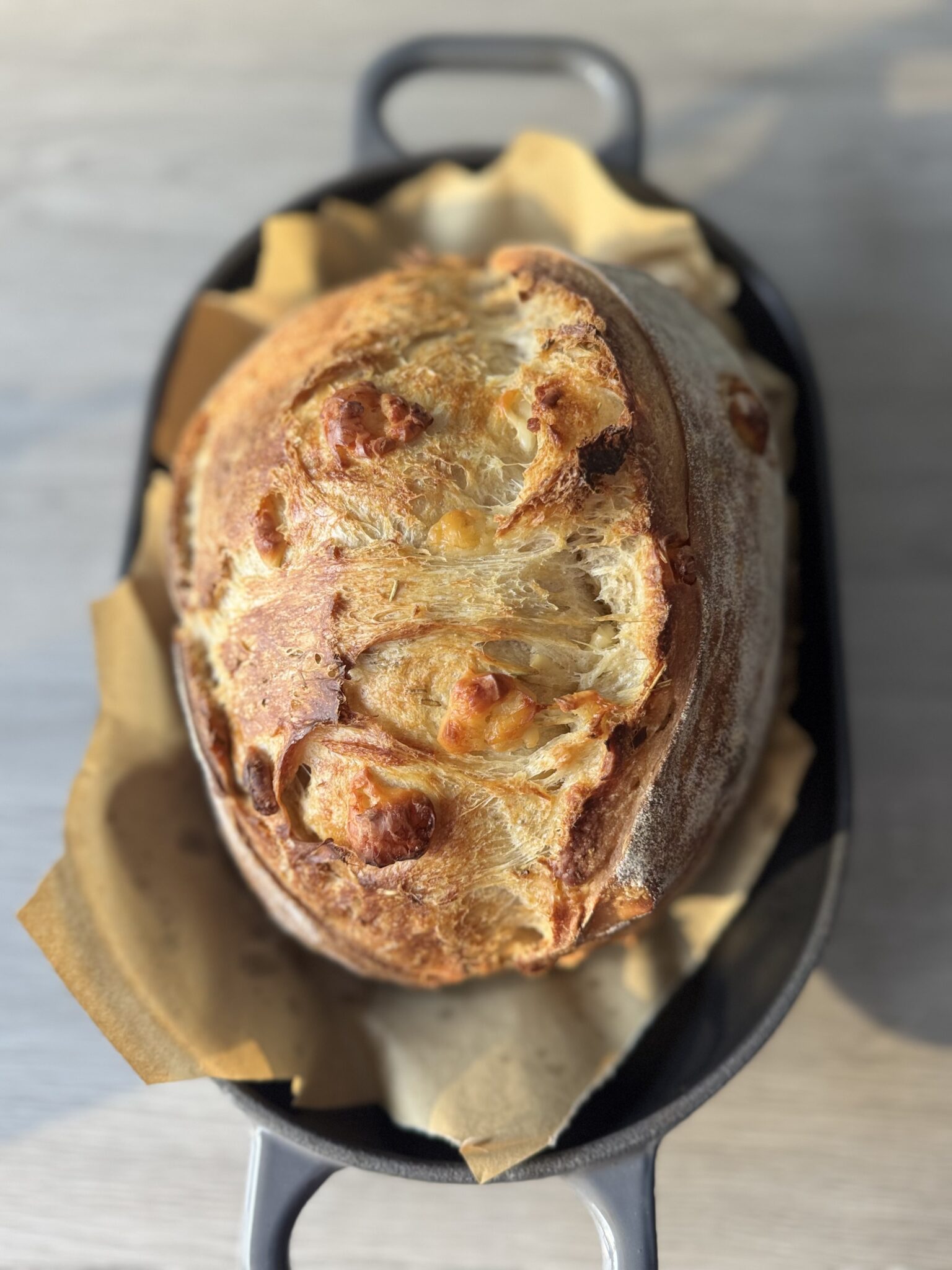 Asiago Sourdough Bread (with rosemary) - Healing Slice