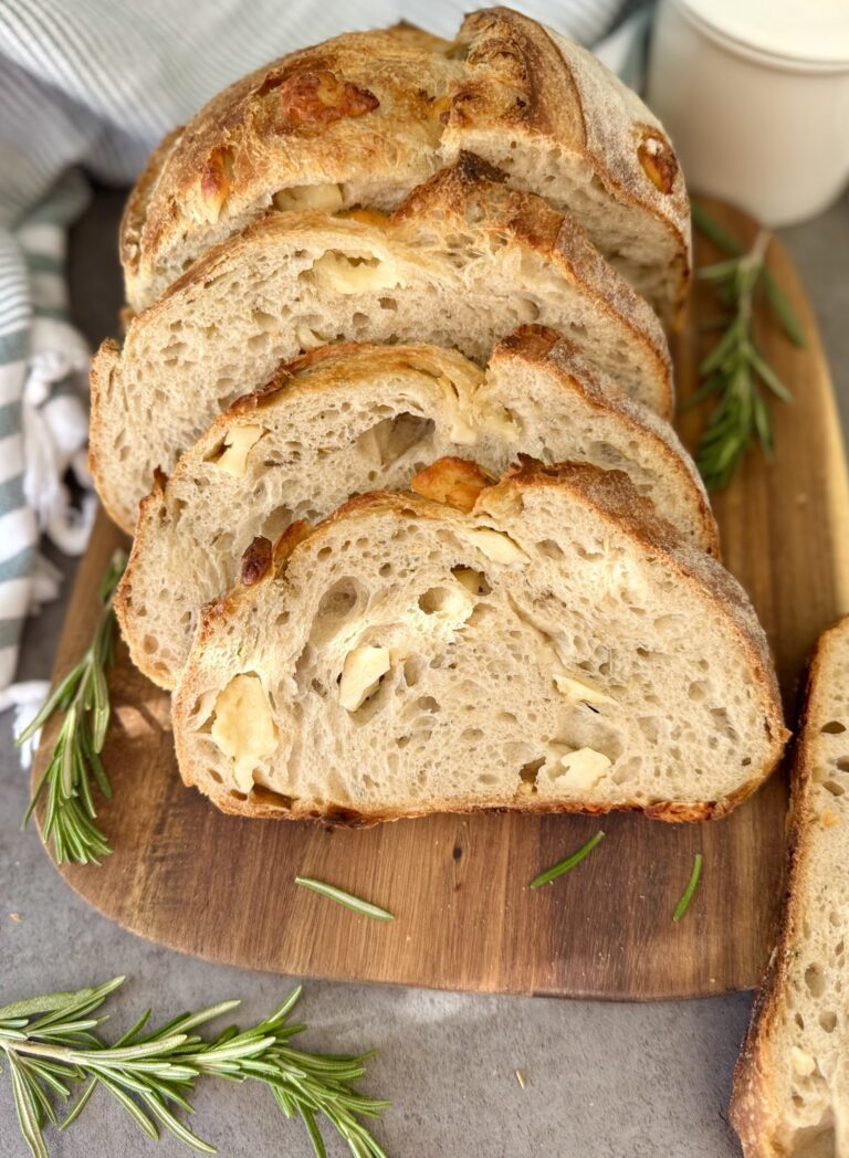 Asiago Sourdough Bread (with rosemary) - Healing Slice