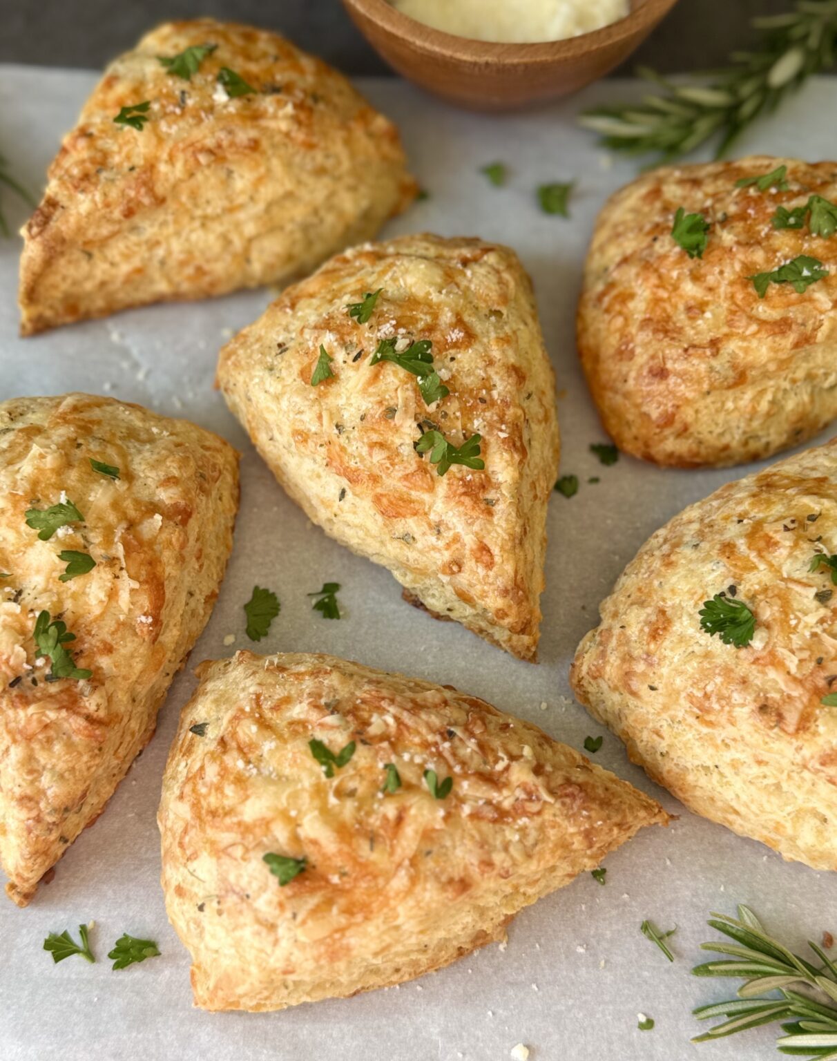 Italian Herbs and Cheese Sourdough Scones - Healing Slice