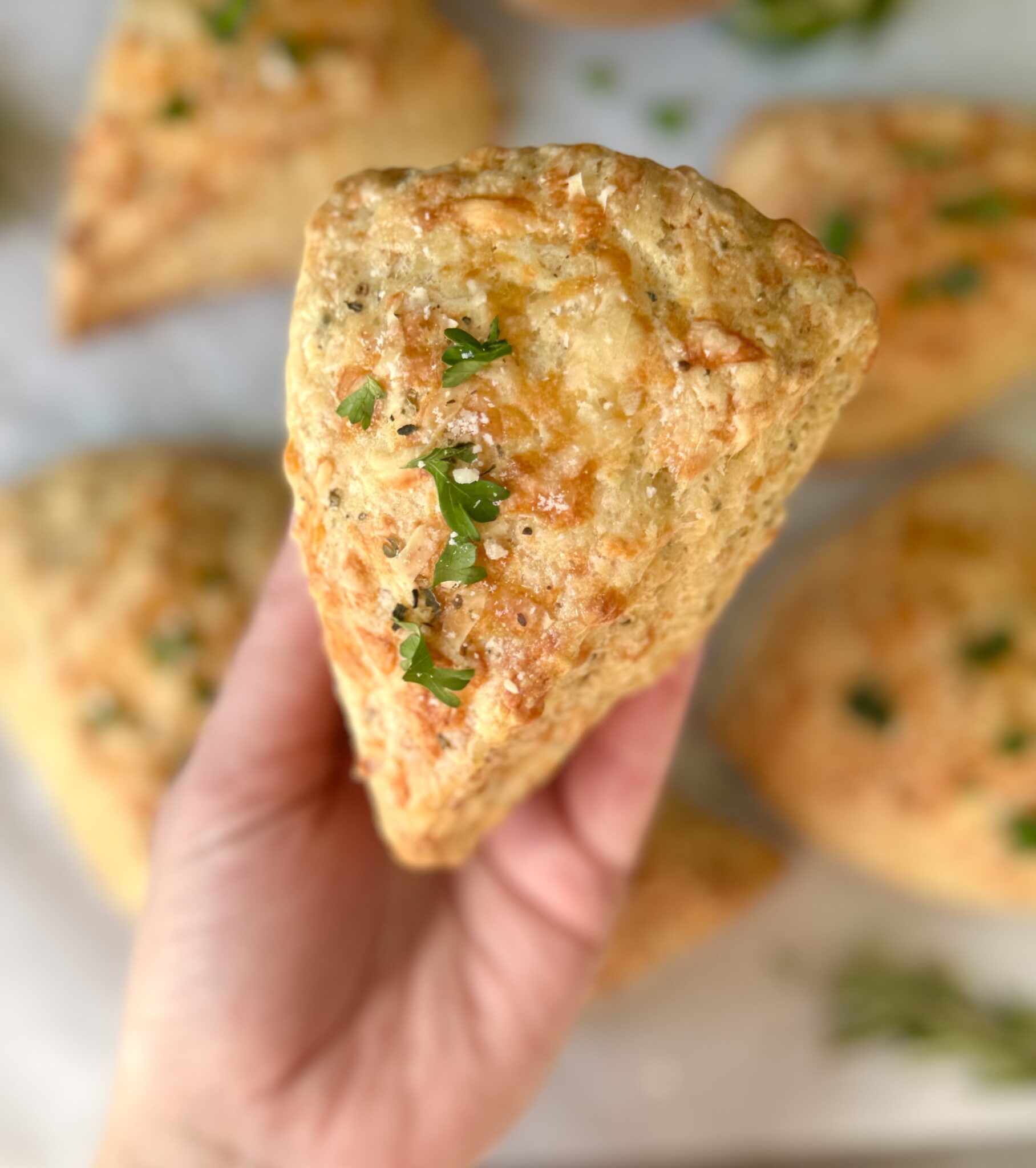 Italian Herbs and Cheese Sourdough Scones - Healing Slice