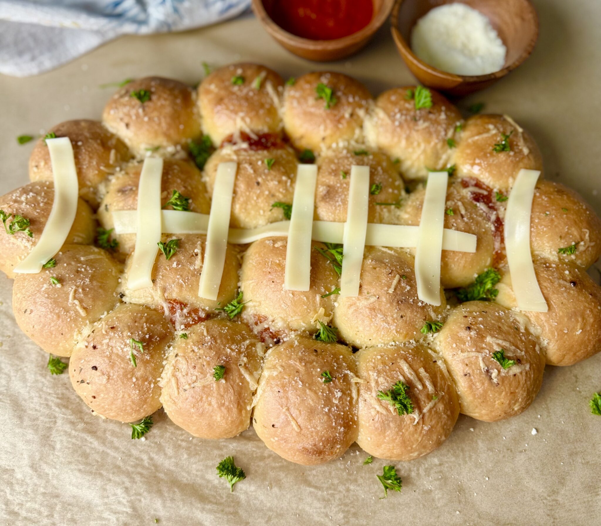 Game Day Sourdough Pull-Apart Bread - Healing Slice