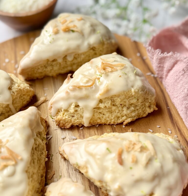Coconut Cream Pie Sourdough Scones - Healing Slice