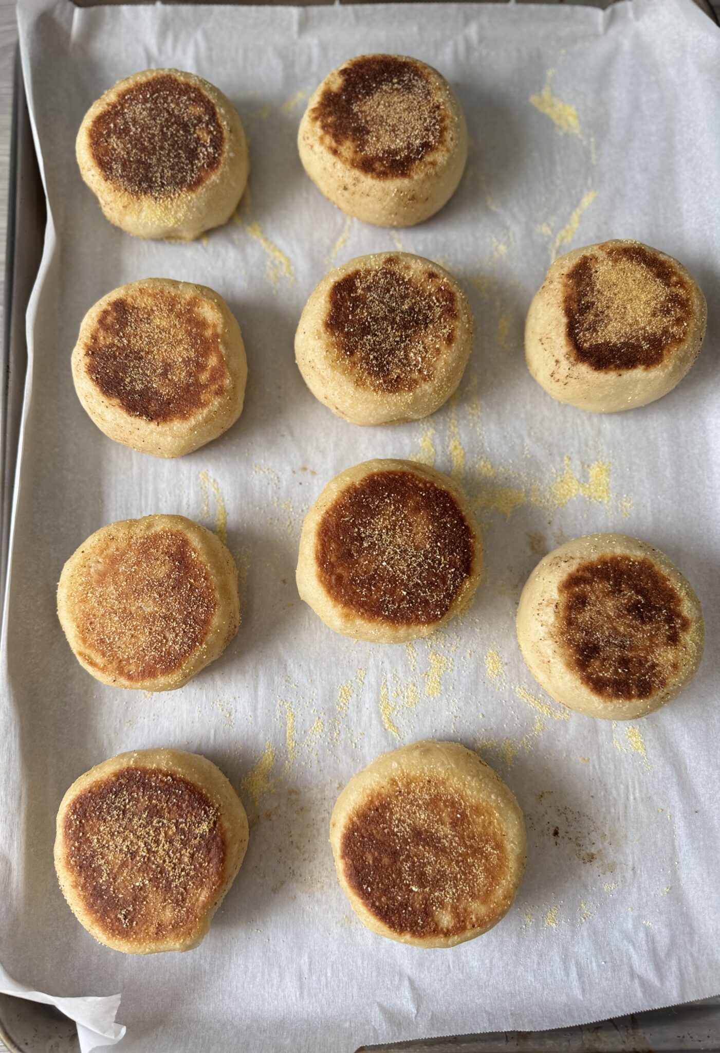 Sourdough English Muffins (overnight recipe!) - Healing Slice