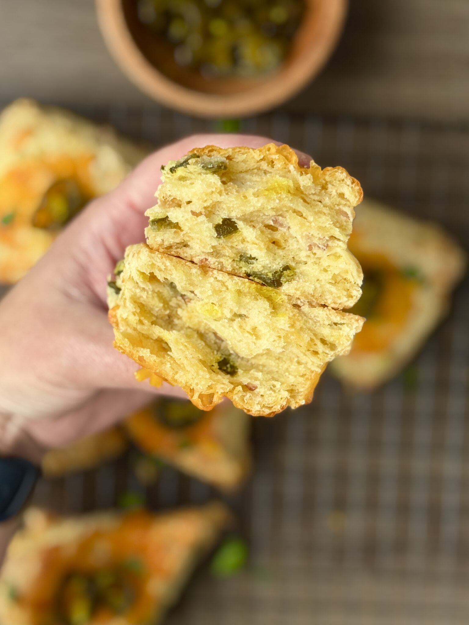 Jalapeno Cheddar Bacon Sourdough Scones - Healing Slice