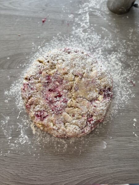 Raspberry Cheesecake Sourdough Scones - Healing Slice