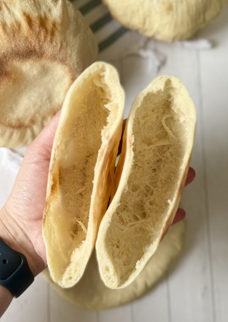 Easy Sourdough Pita Bread - Healing Slice