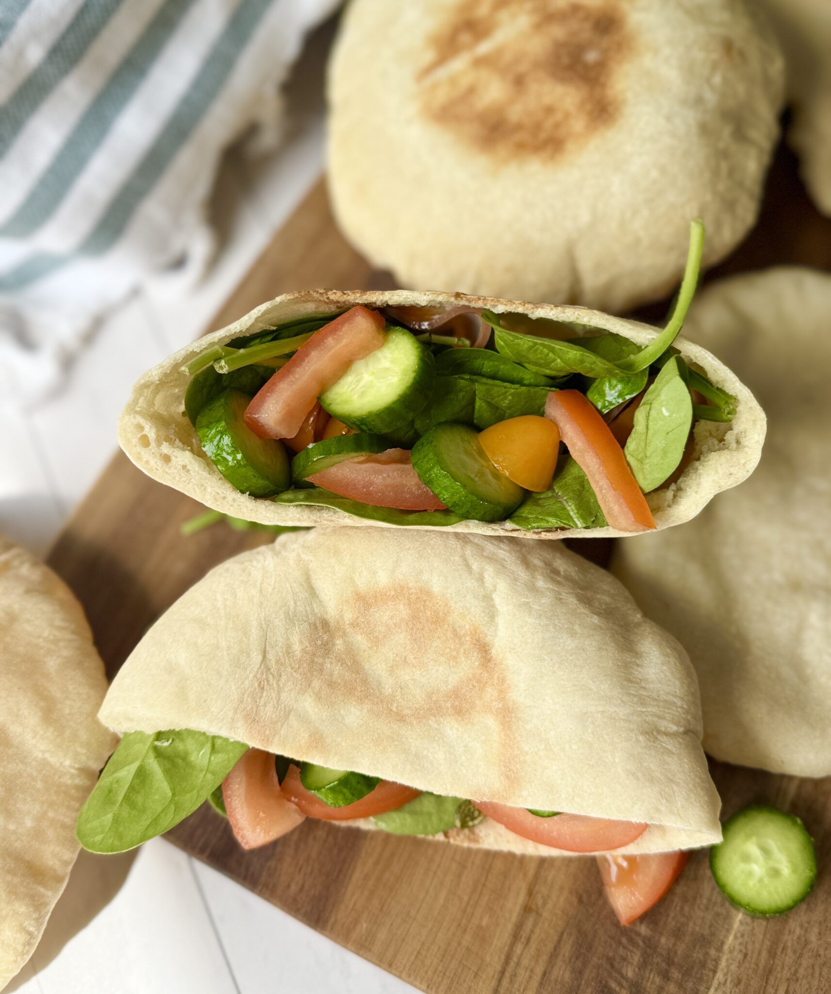 Easy Sourdough Pita Bread - Healing Slice