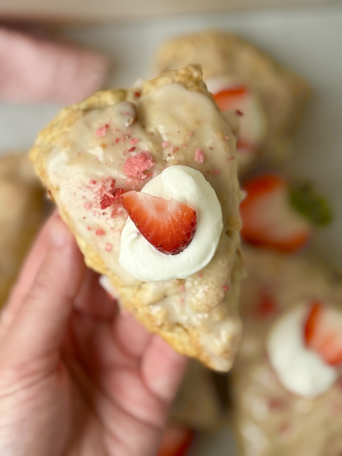 Strawberry Shortcake Sourdough Scones - Healing Slice