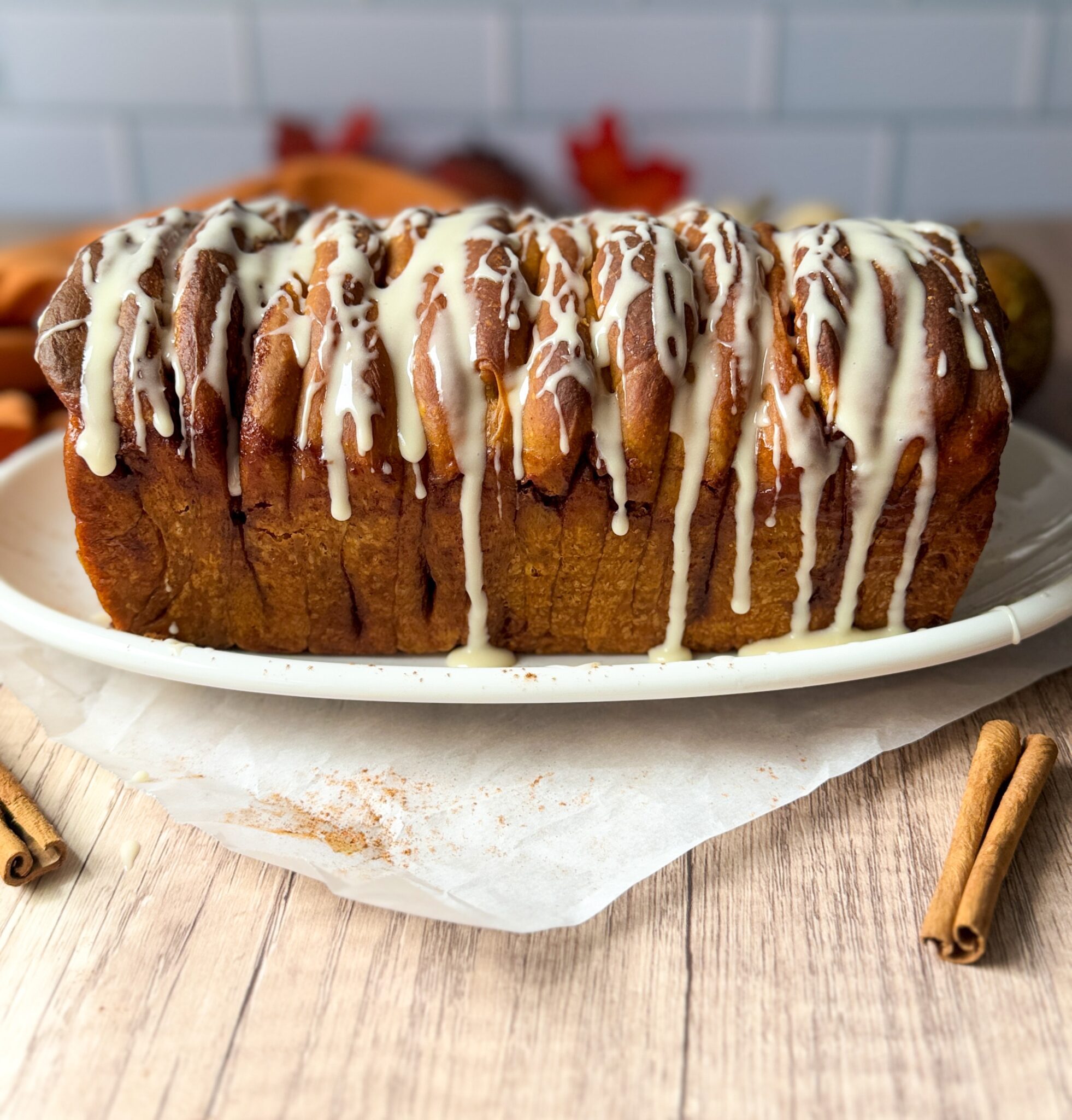 Sourdough Pumpkin Cinnamon Pull-Apart Loaf - Healing Slice