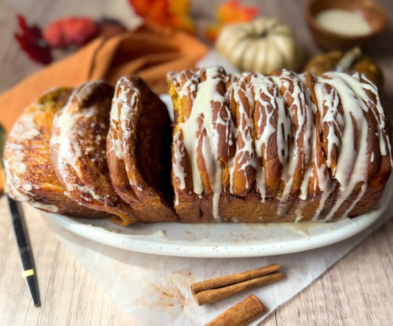 Sourdough Pumpkin Cinnamon Pull-Apart Loaf - Healing Slice