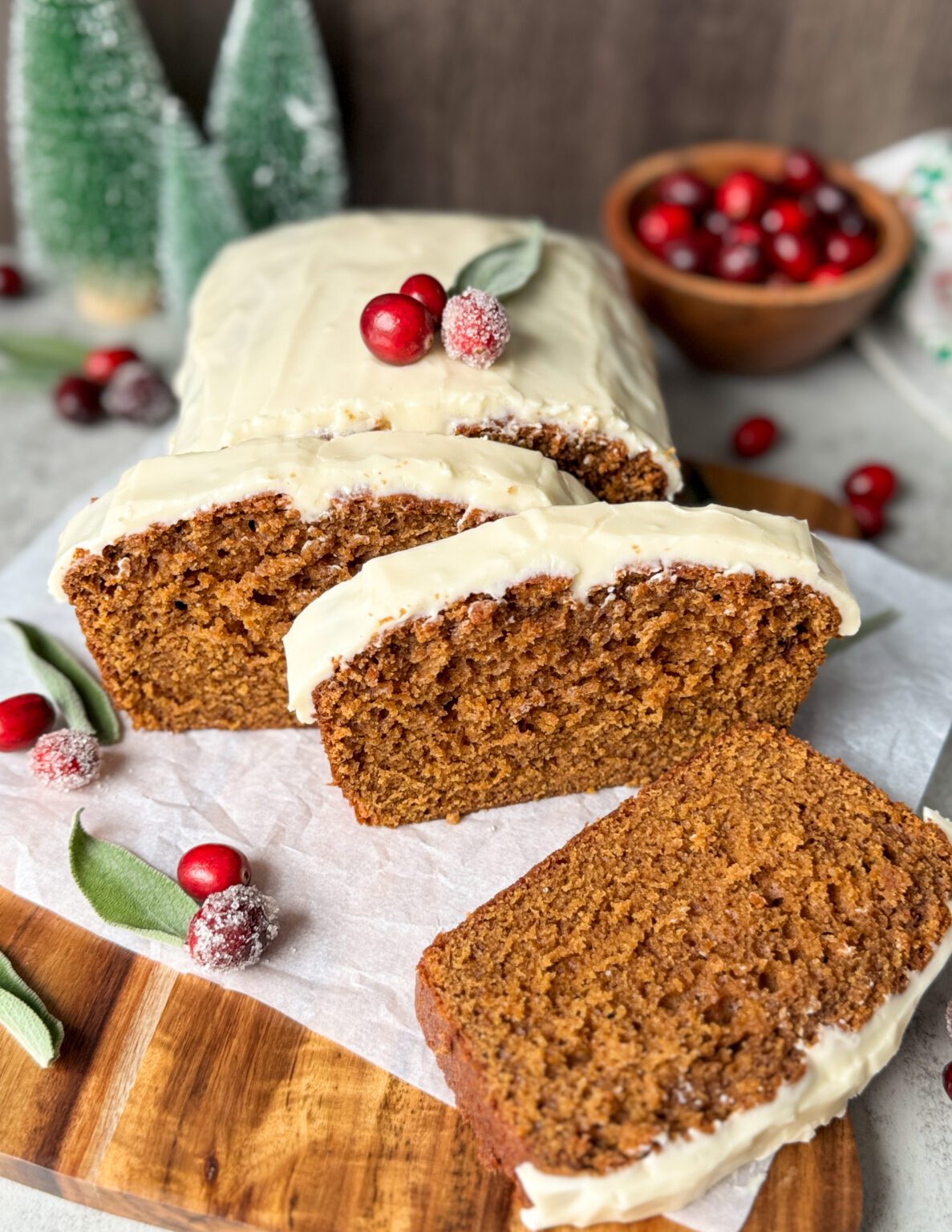 Sourdough Discard Gingerbread Loaf (with cream cheese frosting ...