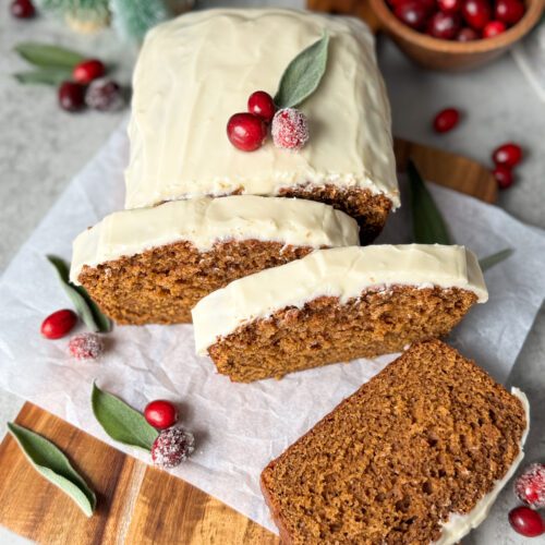 Sourdough Discard Gingerbread Loaf (with cream cheese frosting ...