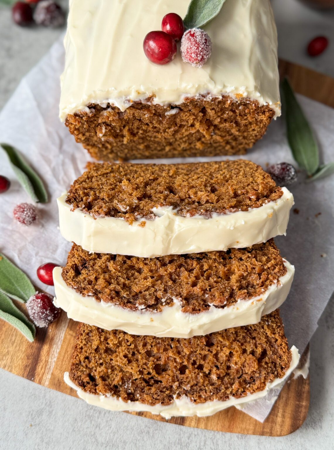 Sourdough Discard Gingerbread Loaf (with cream cheese frosting ...