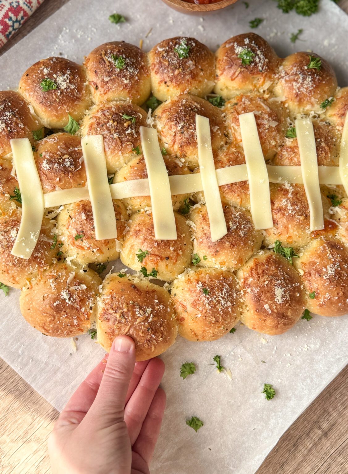 Game Day Sourdough Pull-Apart Bread - Healing Slice